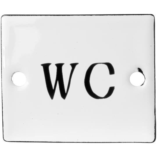 Skilt emalje WC