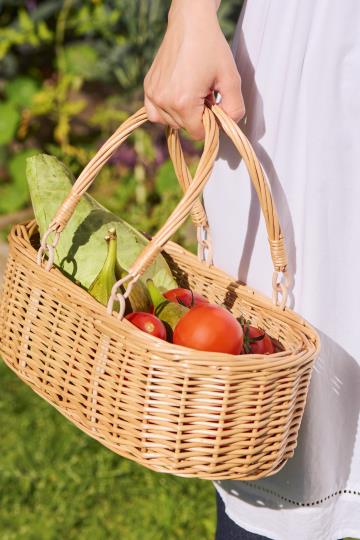 Kurv m/2 bevægelige hanke oval